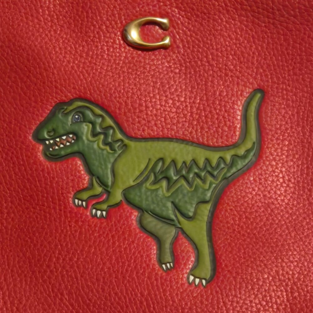 Coach Kitt Red Crossbody Messenger Bag With Rexy - Gem